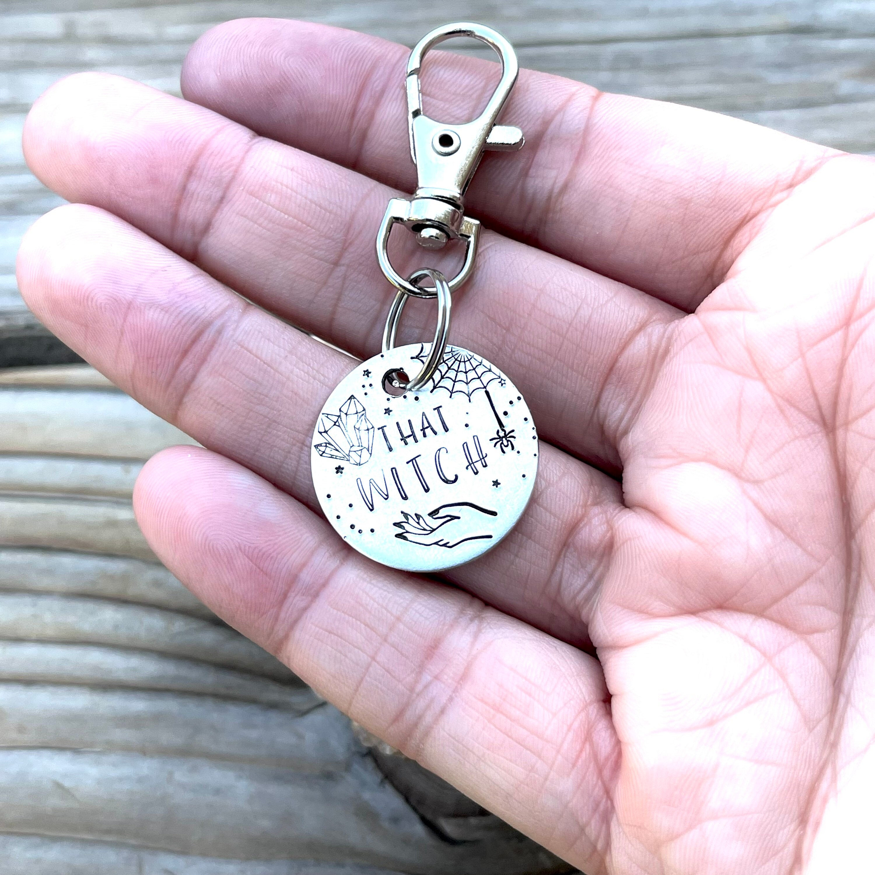 Halloween Keychain, Witchy Keychain, Crystal Keychain, Star Keychain ...