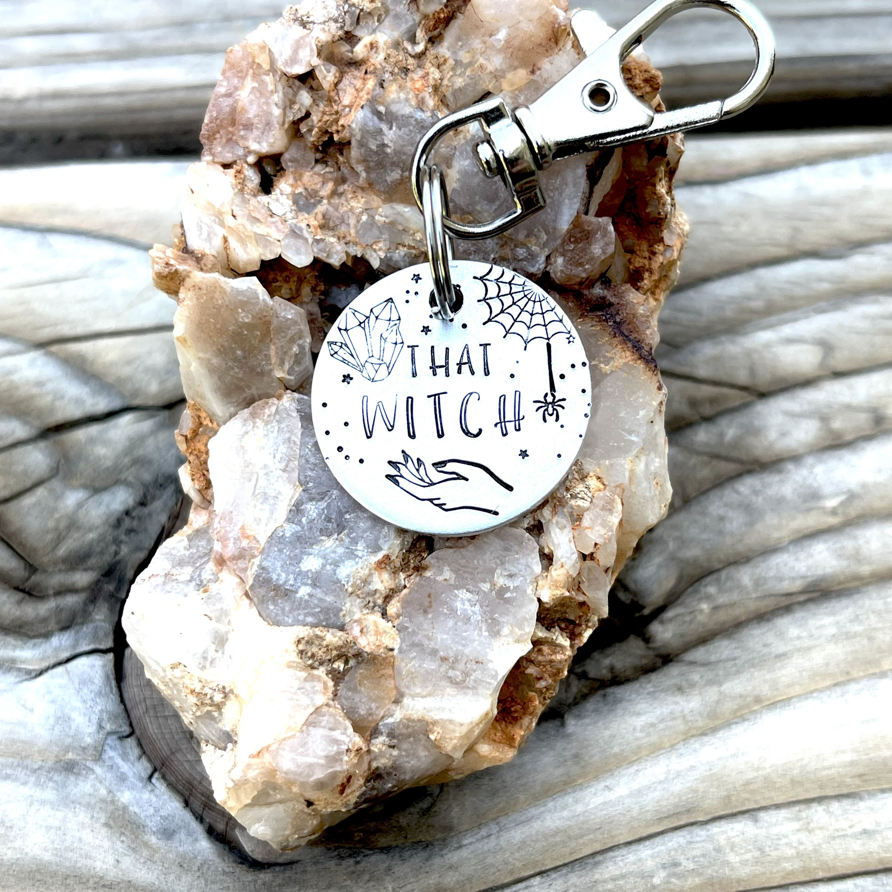 Halloween Keychain, Witchy Keychain, Crystal Keychain, Star Keychain ...