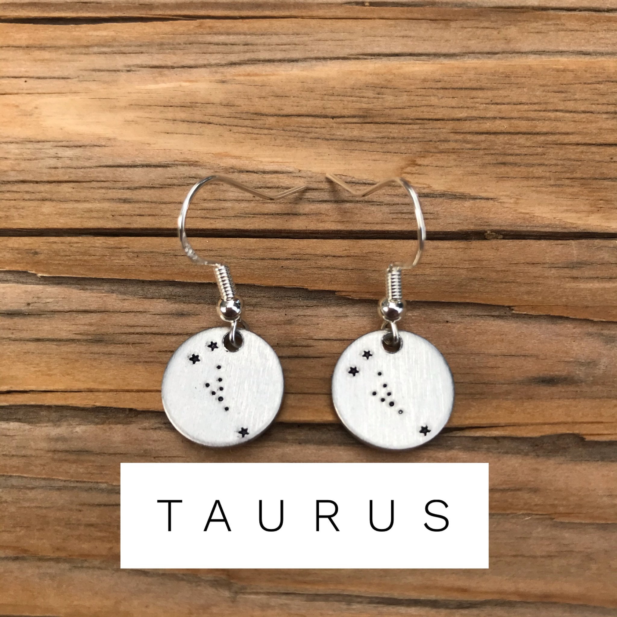 Earrings, Taurus, Zodiac, Constellation, Earrings, Witchy, Silver ...
